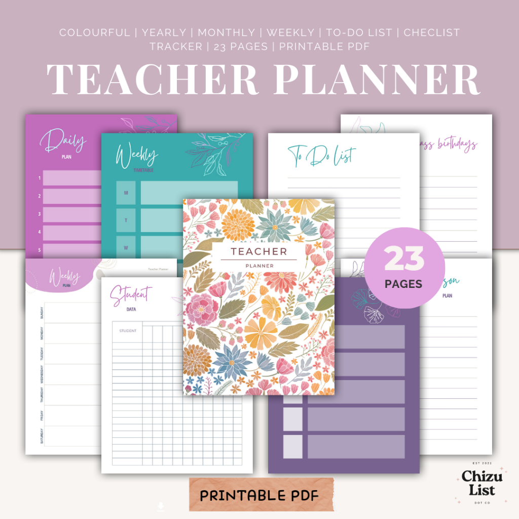 [PDF] SIMPLE DIGITAL PLANNER | Teacher Checklist Tracker Planner ...