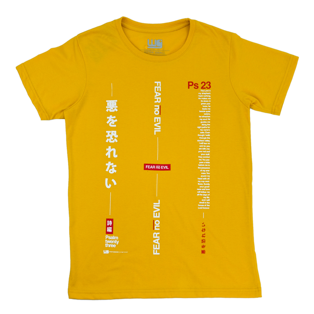 Worship Generation Psalm Series Fear No Evil Custard Yellow Unisex T ...