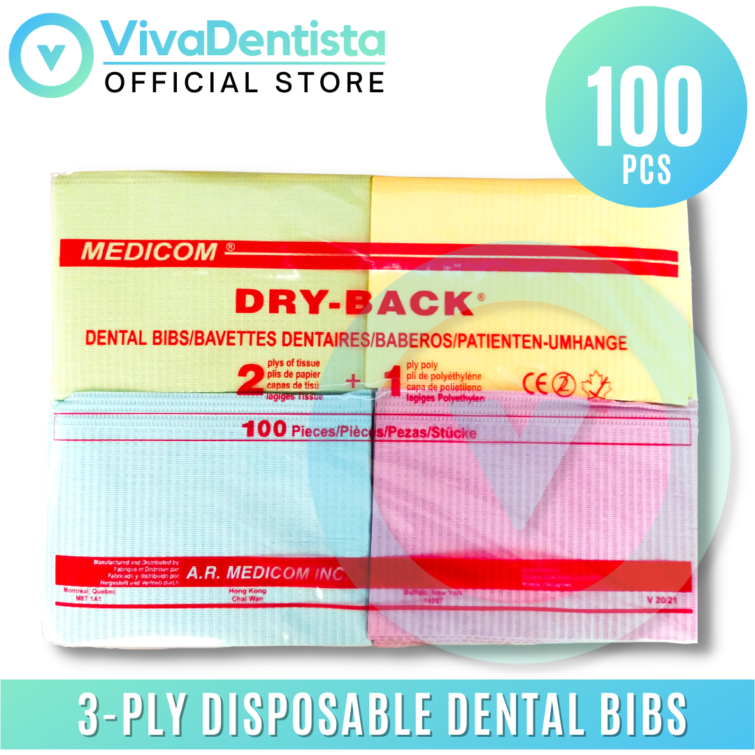 Disposable Dental Bib Poly Bibs (100pcs per pack) ADVANCE / DRY-BACK ...