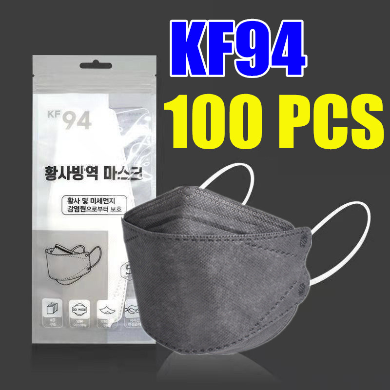 100PCS Korean KF94 Mask Original 100 Pcs Korea KF94 Face Mask Washable ...