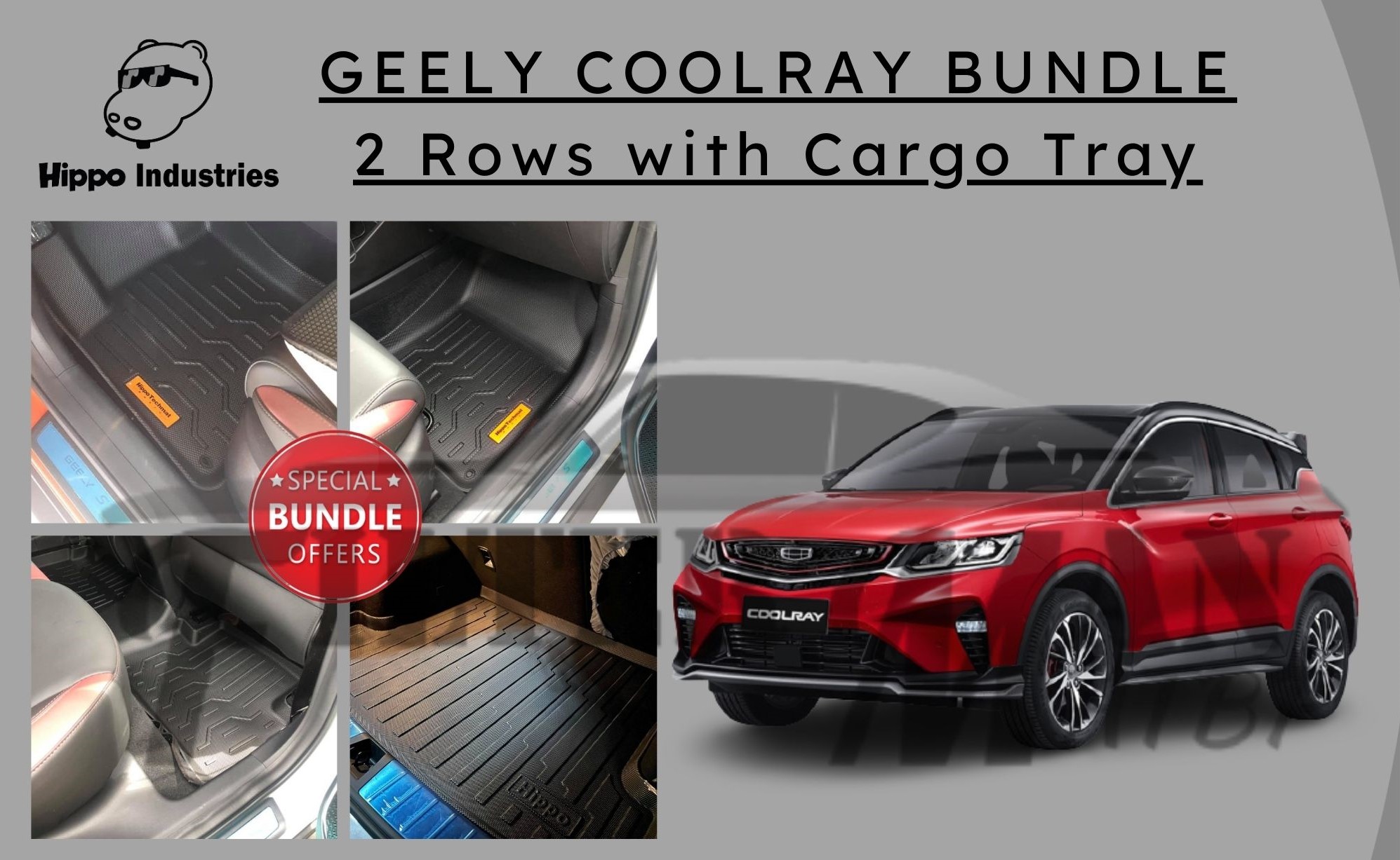GEELY COOLRAY Hippo Techmat Basic Deep Dish Car Matting V2 | Lazada PH