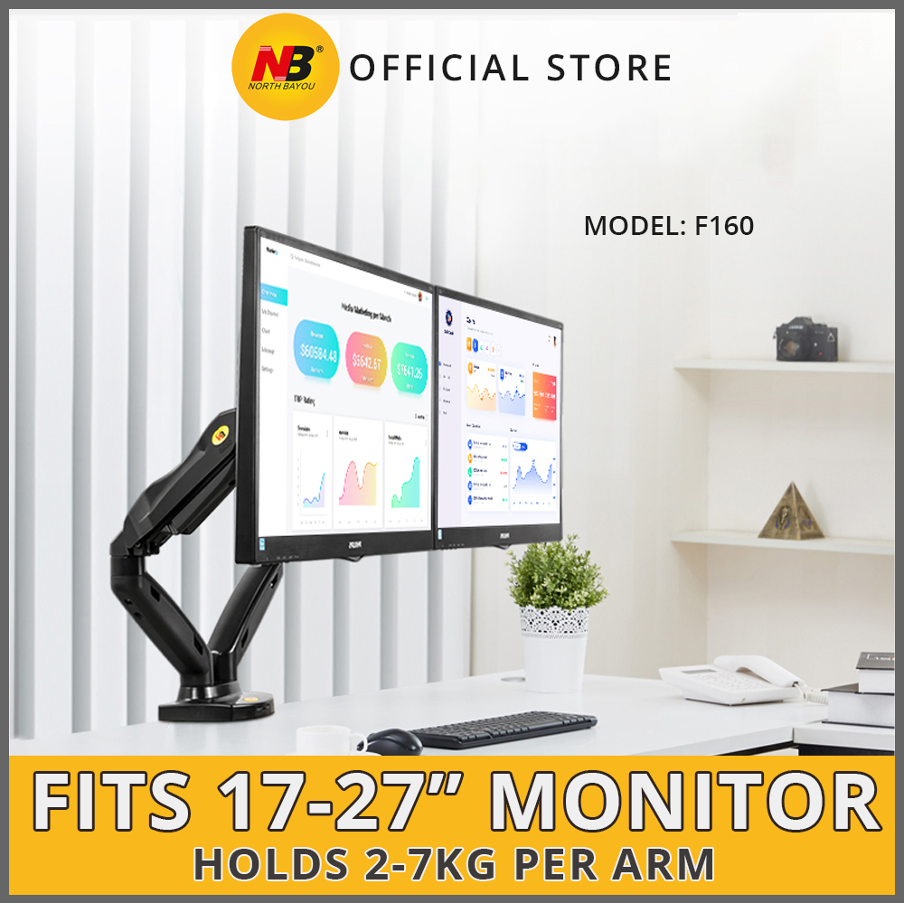 NB North Bayou DUAL Monitor Arm Mount Stand F160 2023 Model | Lazada PH