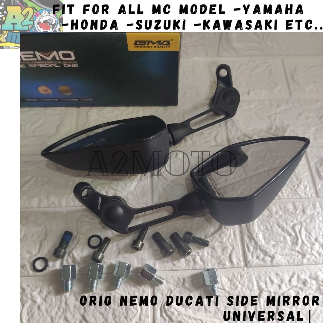 NEMO Ninja DUCATI Side Mirror Universal NMAX V2 V1 Aerox XMAX ADV CLICK ...