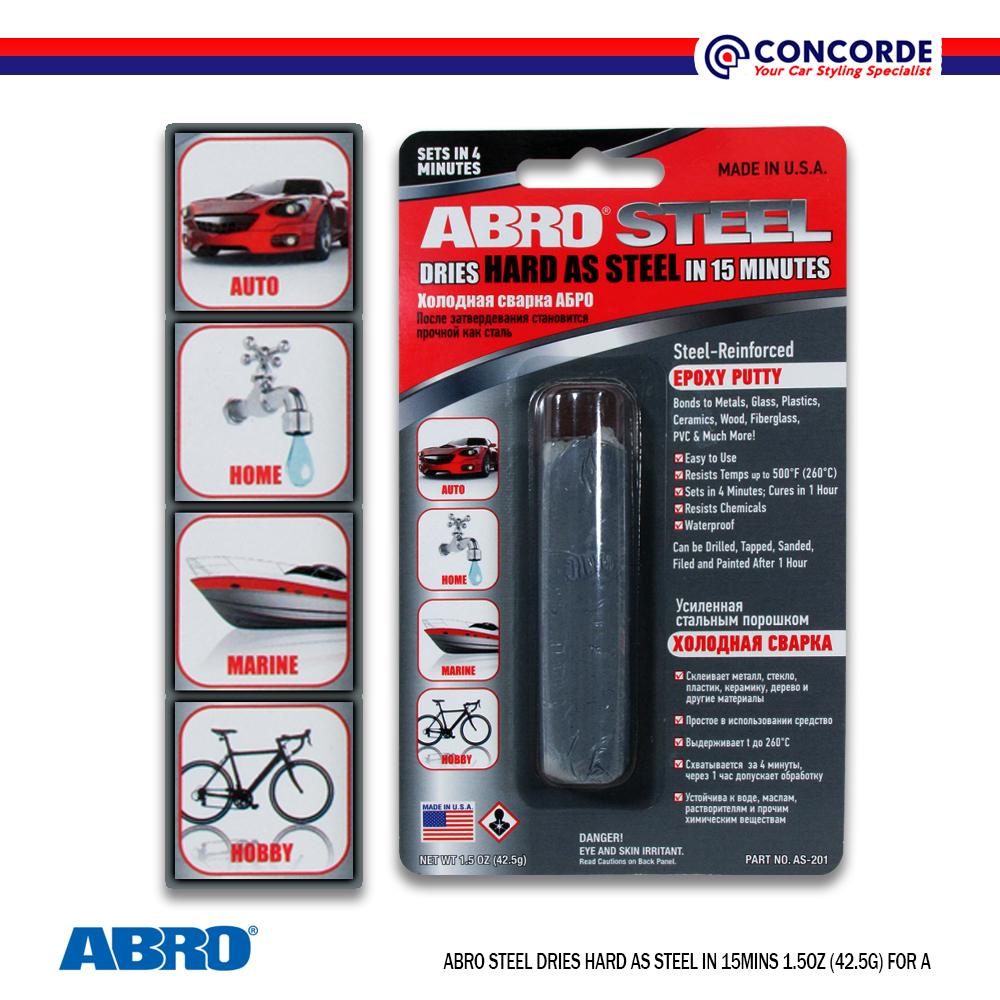 Concorde Abro Steel Dries Hard As Steel In 15 Minutes 1.5 oz (42.5g ...