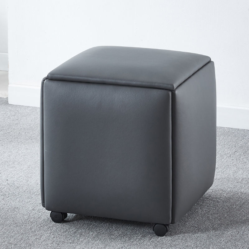 Yali Home #5014 5 in 1 Cube Stool slipper stool set space saver stool ...
