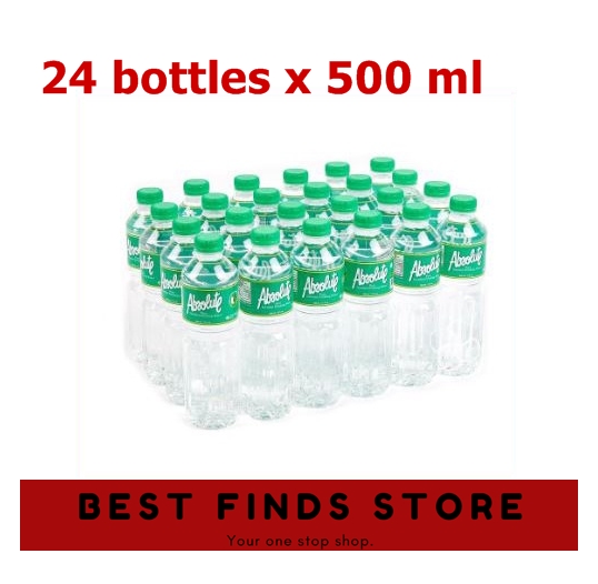 Absolute Pure Distilled Drinking Water 500 ML -Set of 24 | Lazada PH