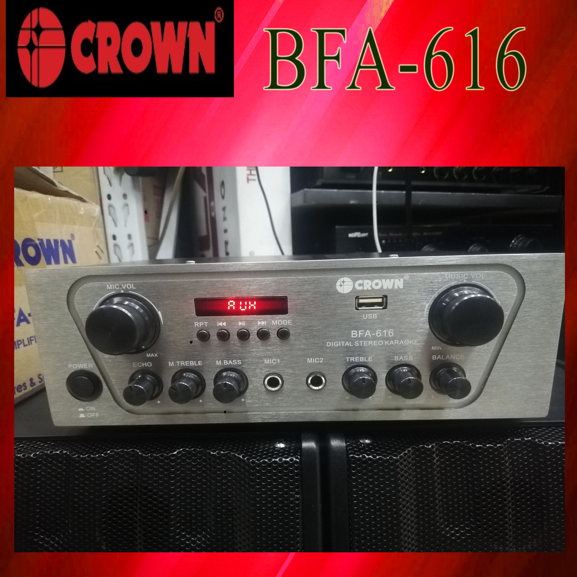 2021 Crown BFA-616 2000W PMPO Karaoke Amplifier with Baffle Speaker ...