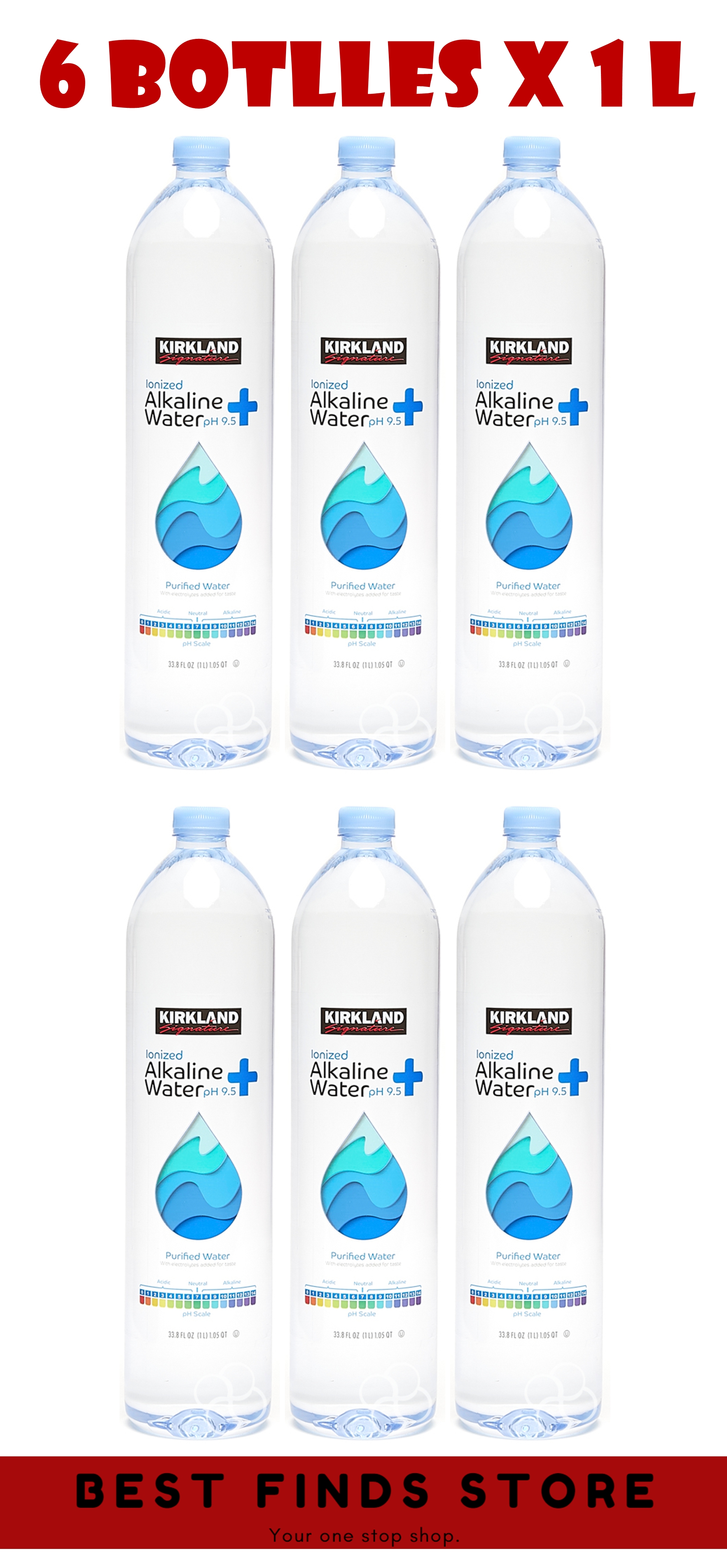 Kirkland Signature Ionized Alkaline Water, 1 Liter x 6 Bottles | Lazada PH