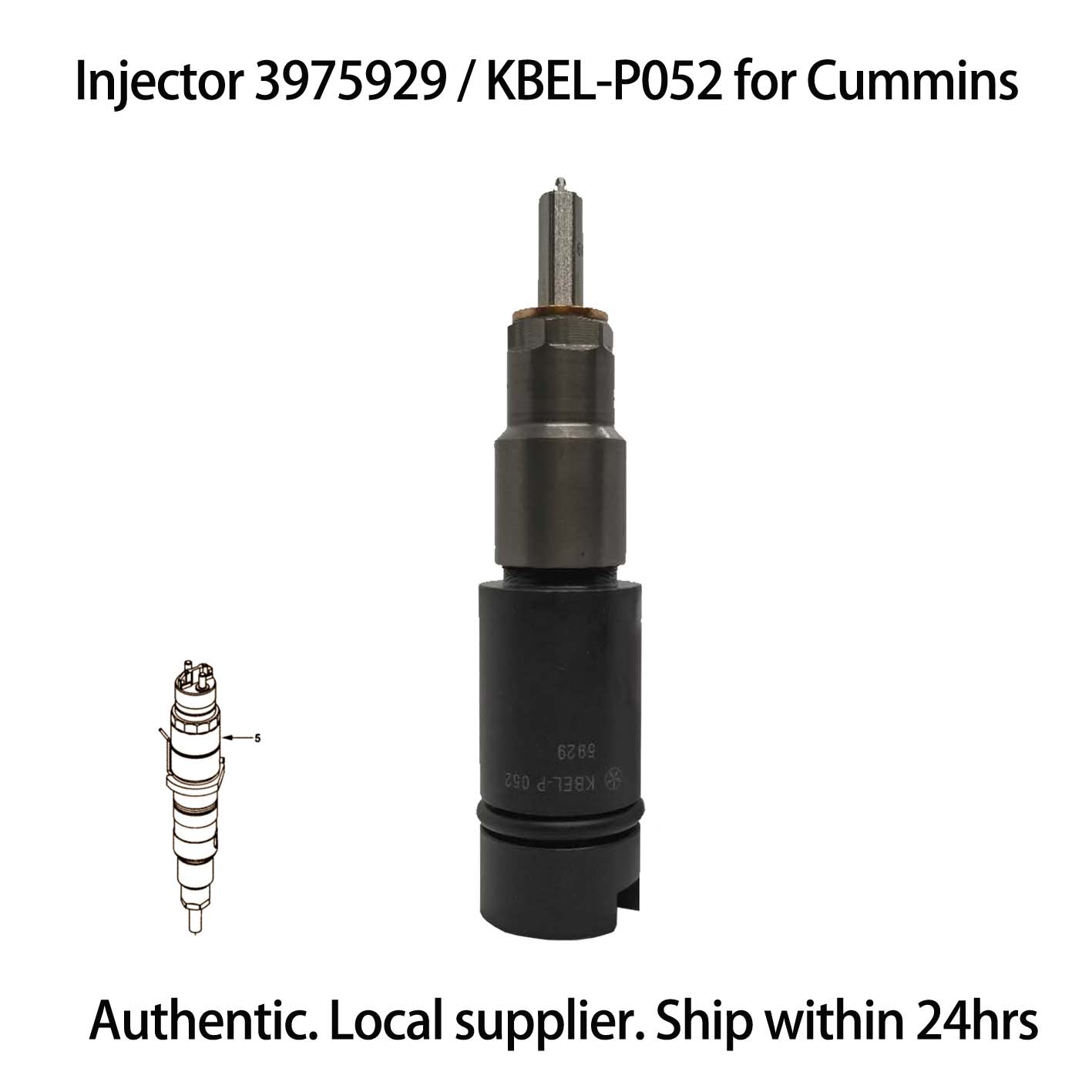 Injector 3975929 KBEL-P052 FOR CUMMINS ENGINE GENERATOR BY DCEC ...