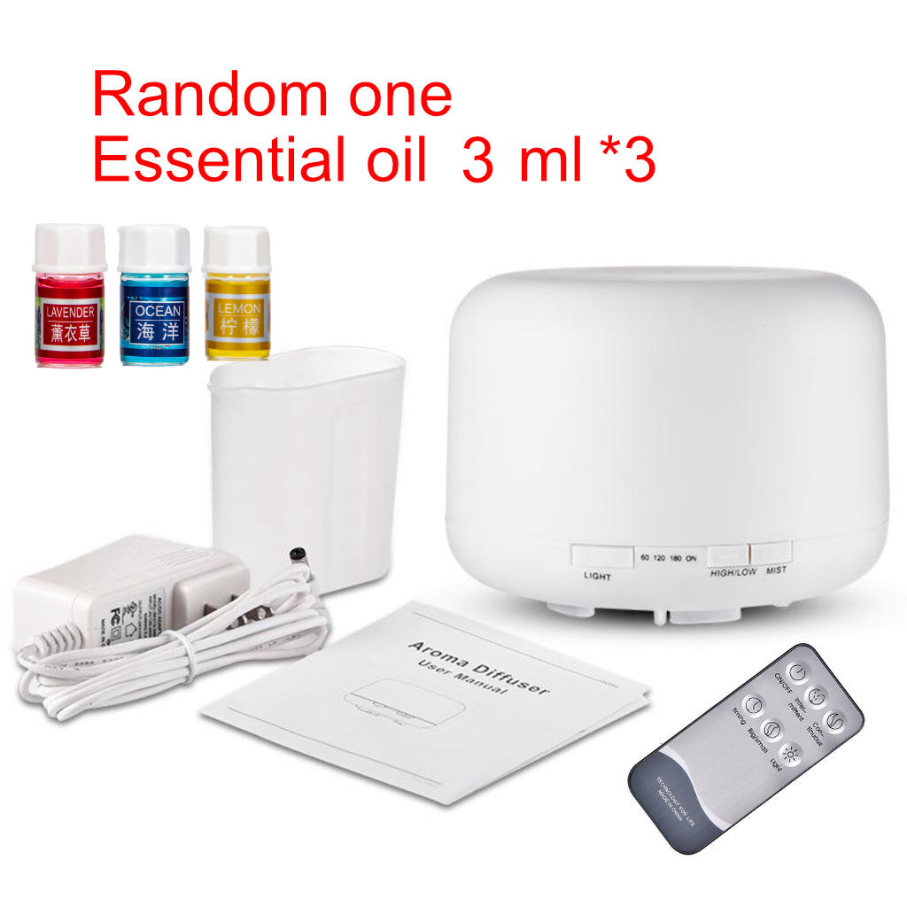 500ML 7LED Humidifier With Essential Oil Ultrasonic Aromatherapy ...