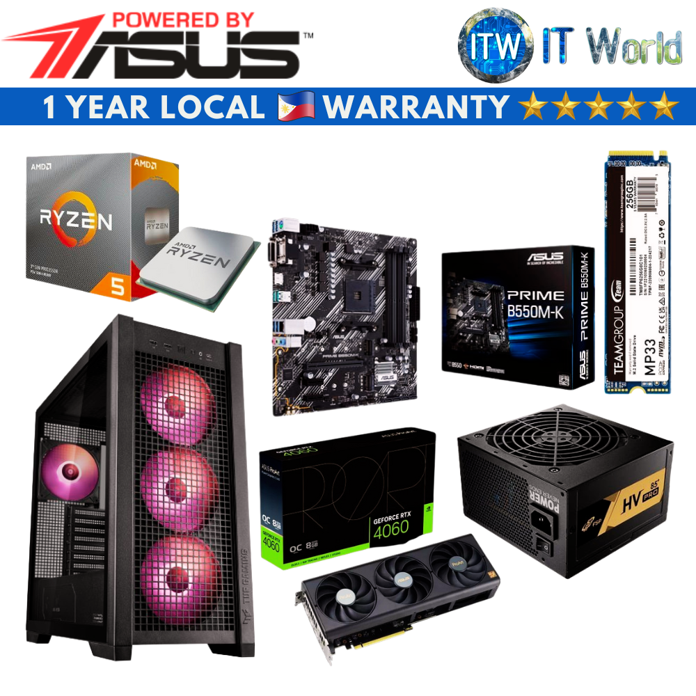 Gaming PC Powered by ASUS Desktop Computer Set Strike Force Build 5 ...