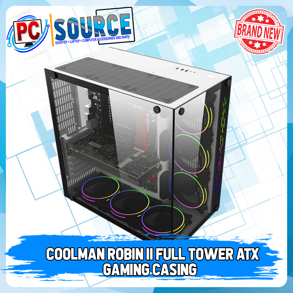 COOLMAN ROBIN 2 FULL TOWER ATX GAMING CASING | PC SOURCE | Lazada PH
