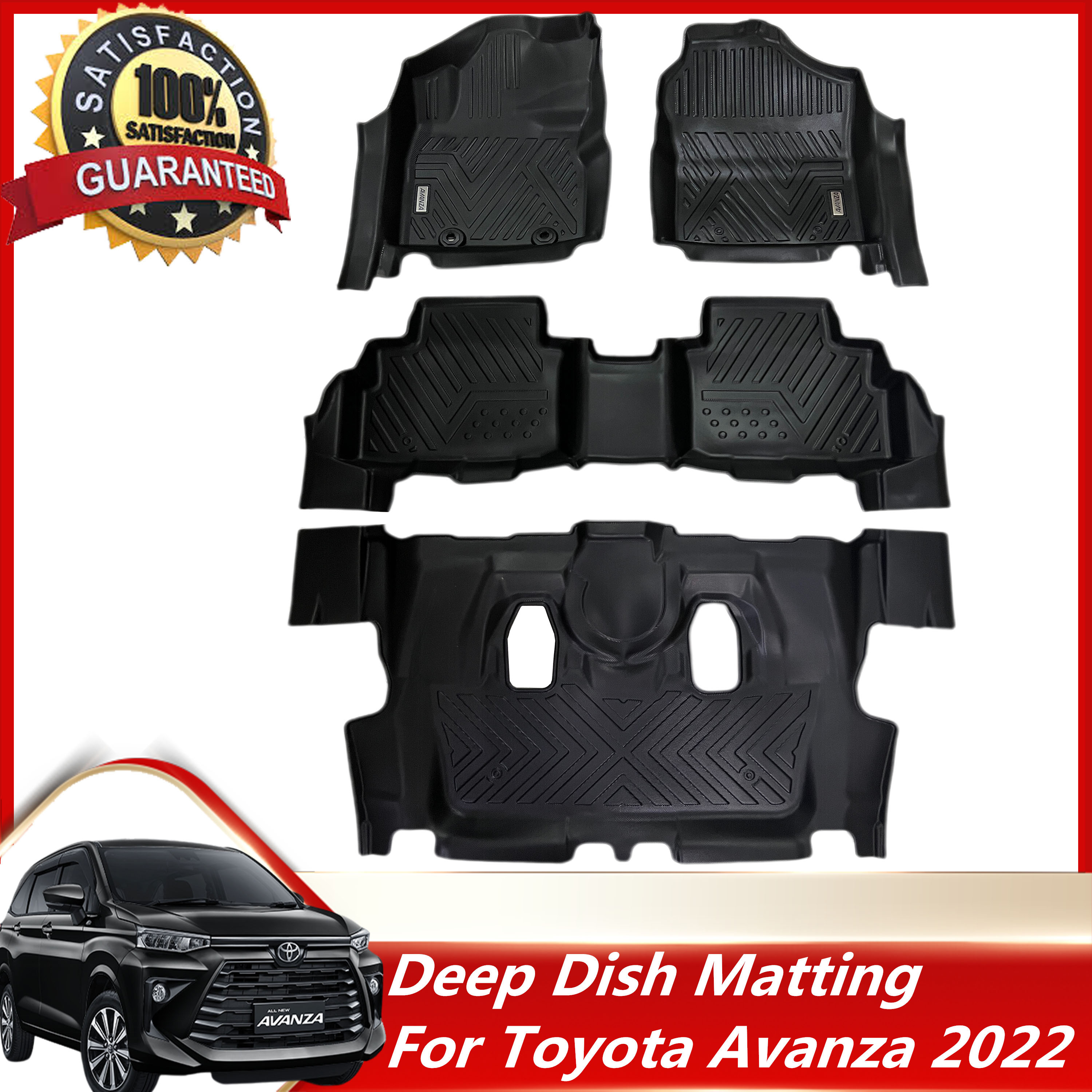 TOYOTA AVANZA 2022 - VELOZ 2022 5D DEEP DISH MATTING FLOOR LINER ...