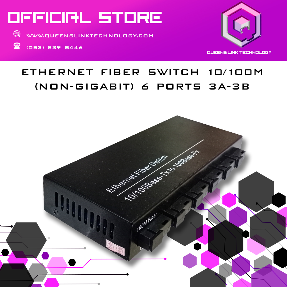 ETHERNET FIBER SWITCH 10/100M (NON-GIGABIT) 6 PORT 3A-3B | Lazada PH