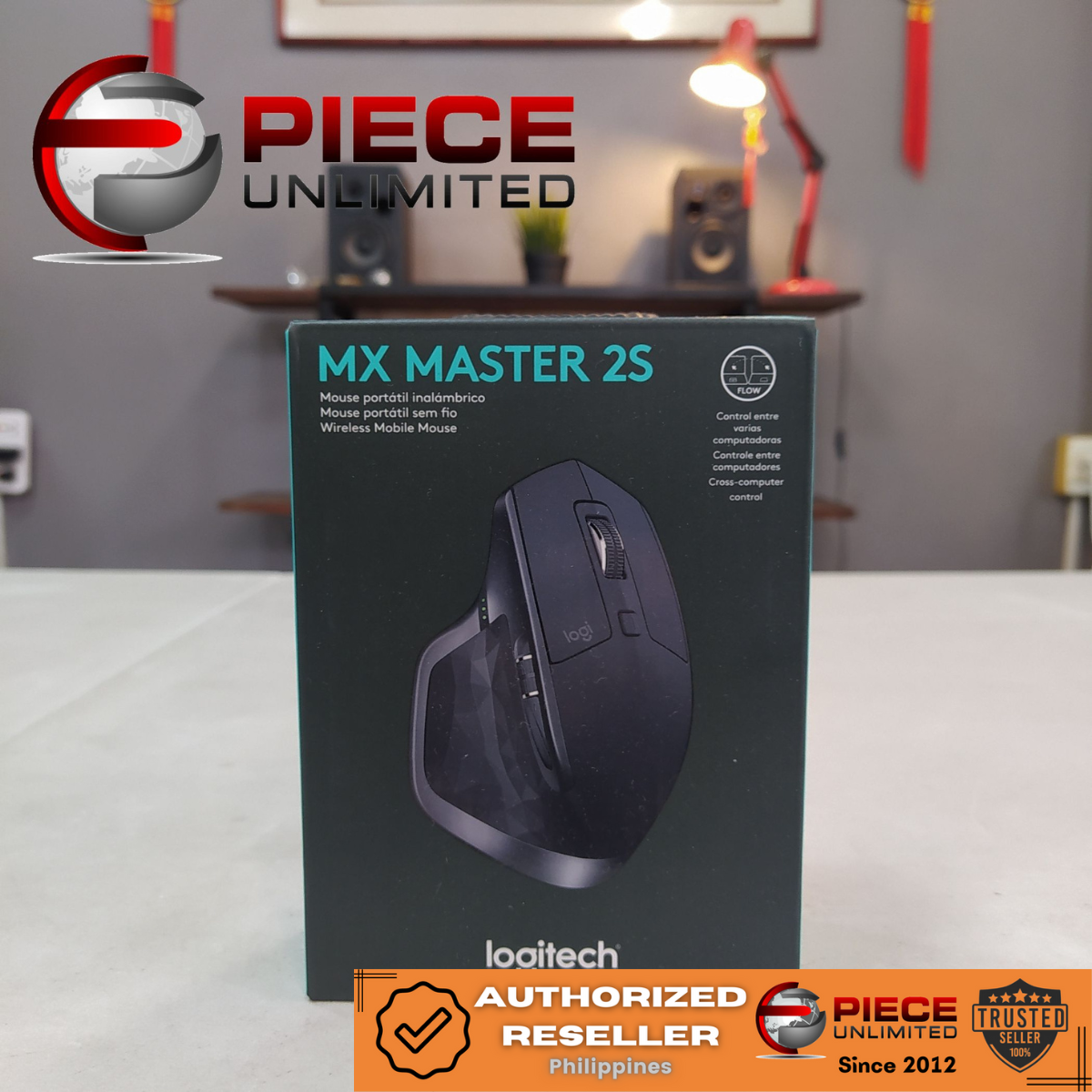 Logitech MX Master 2s Wireless Mouse Graphite Ergonomic Shape ...