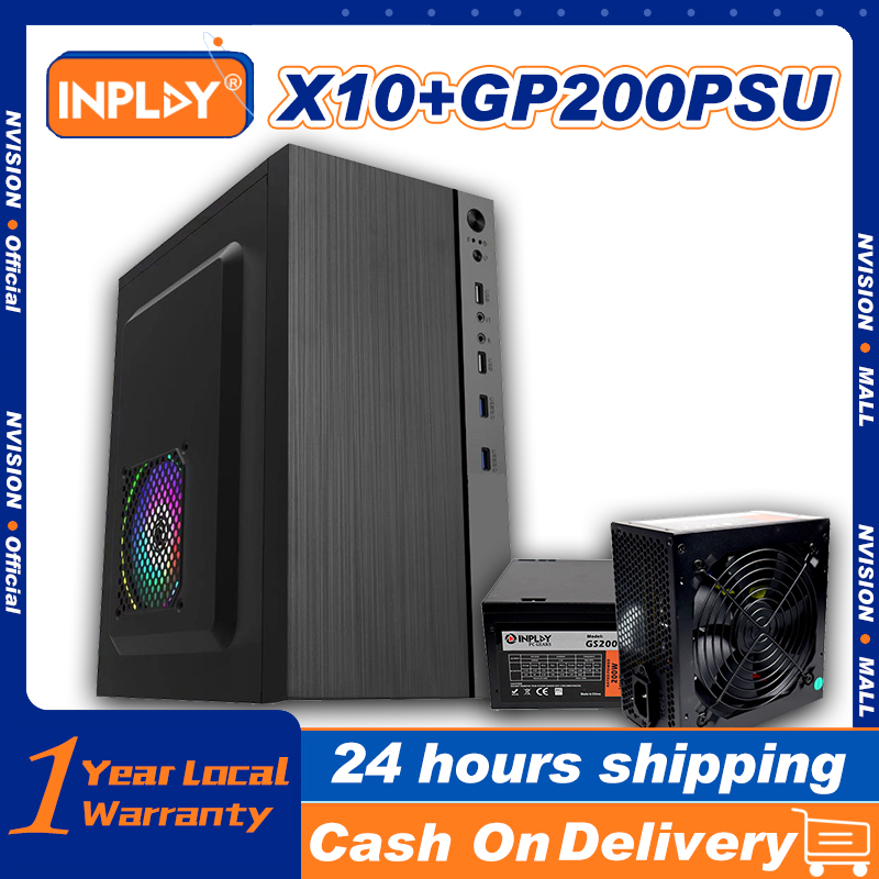 INPLAY PC Case Computer Desktop Case with Pre-Installed Power Supply 2 ...