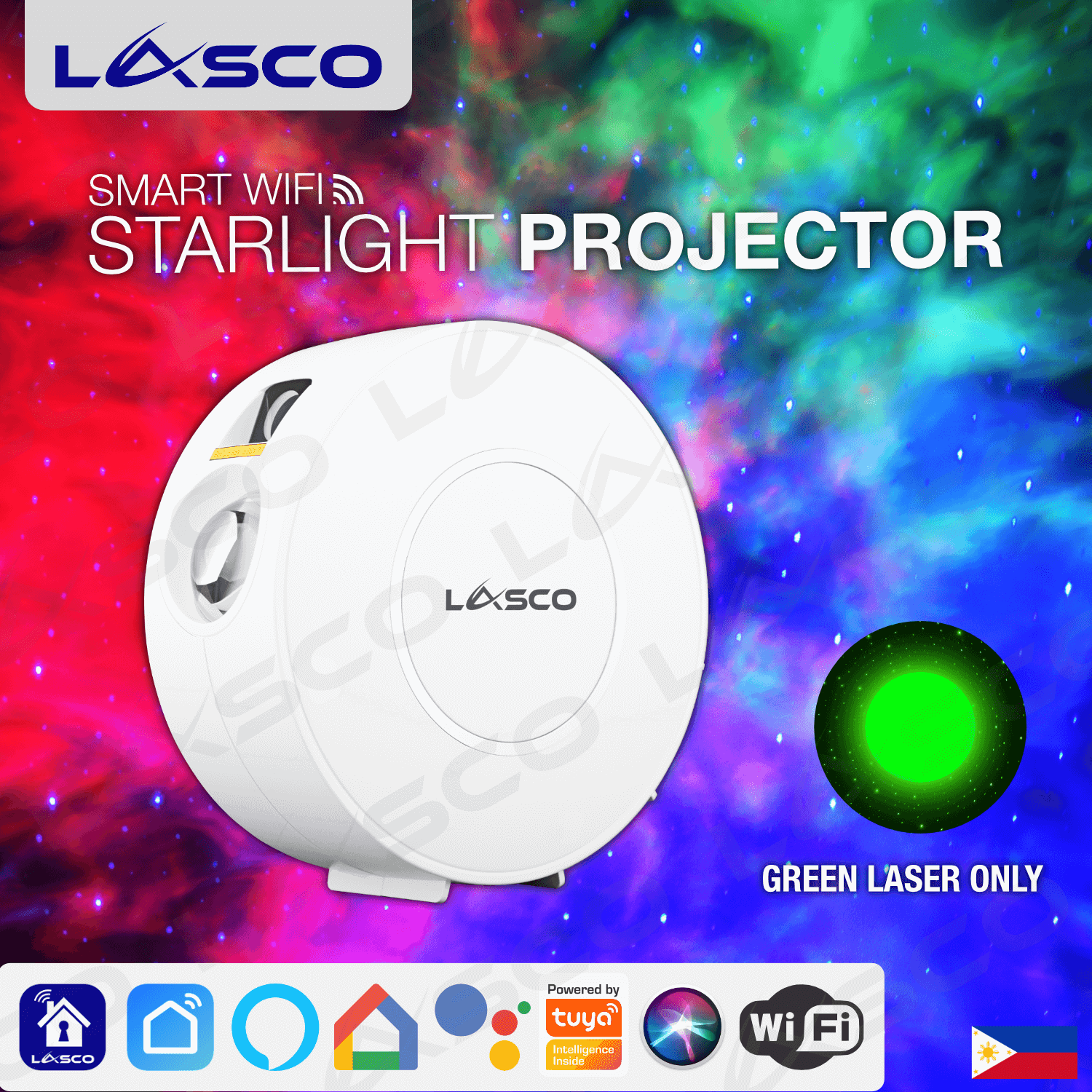 Lasco Wifi Smart Star Galaxy Laser Light Projector RGB Nebula Starry ...