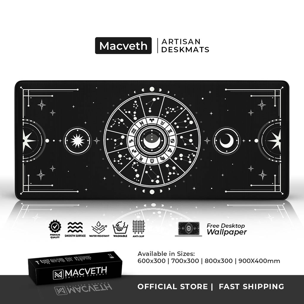 Macveth Artisan Deskmat | ZODIAC | Large Gaming Mousepad | Extended ...
