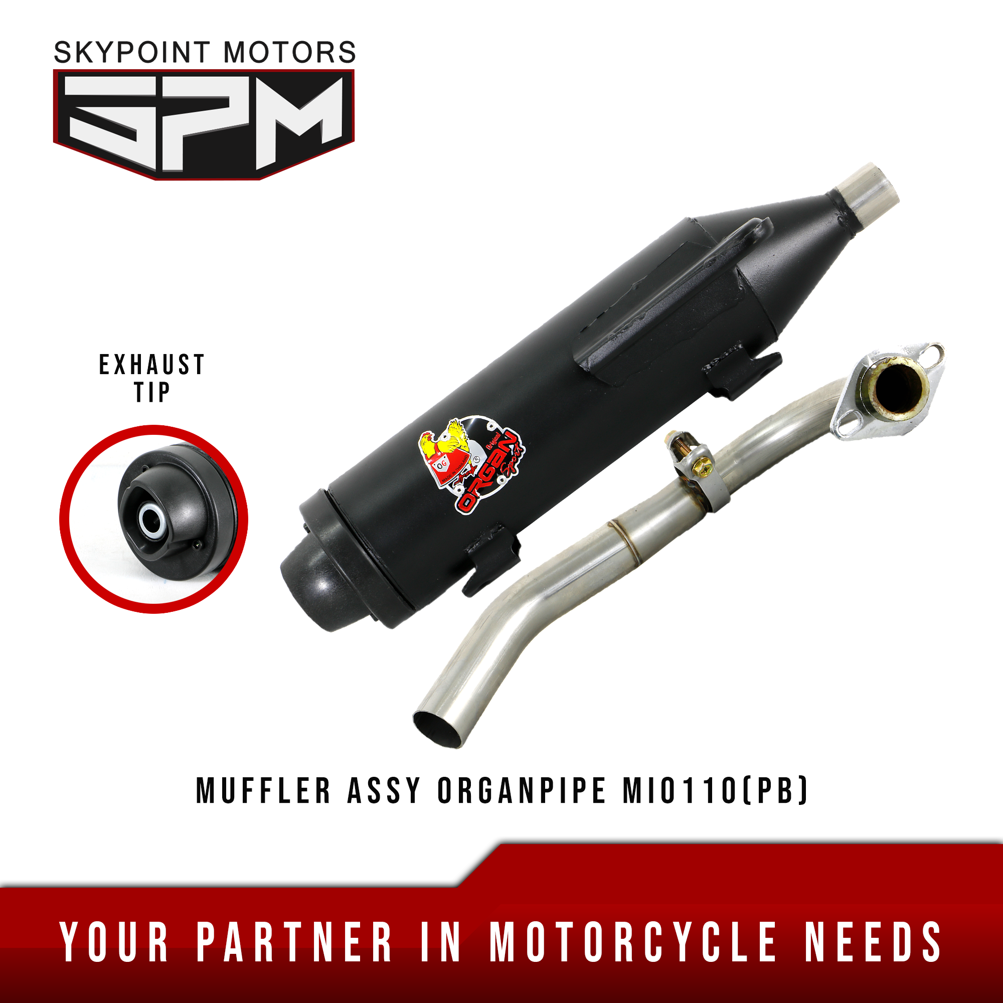 MUFFLER ASSY ORGAN MIO SPORTY/SOULTY V5 (9120-132) | Lazada PH