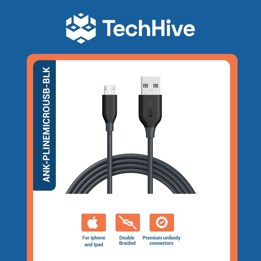 ANKER ANK-PLINEMICROUSB-BLK Power Line USB A to Micro Cable | Lazada PH