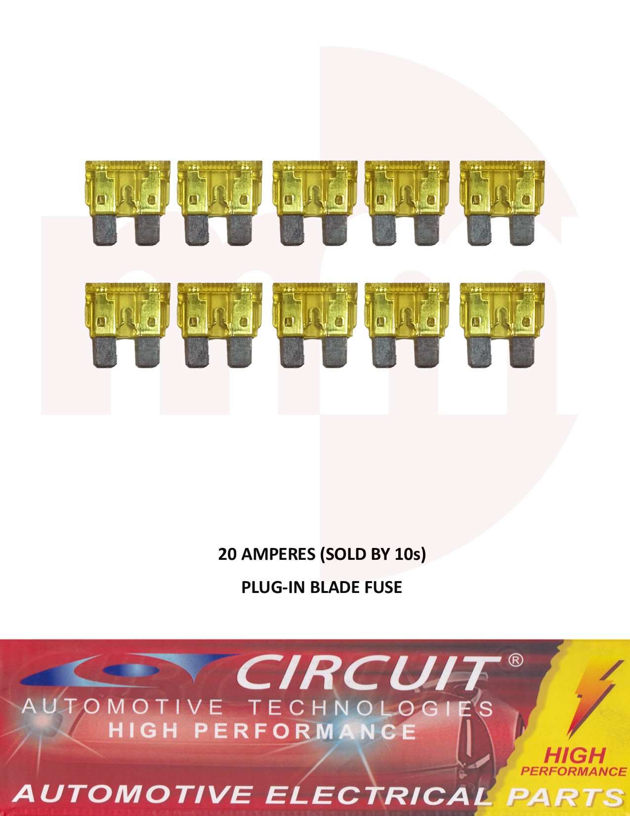 CIRCUIT PLUG-IN BLADE FUSE 20 AMPERES (YELLOW) SOLD BY 10s | Lazada PH