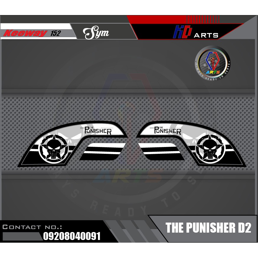 Keeway 152 Decals The Punisher | Lazada PH