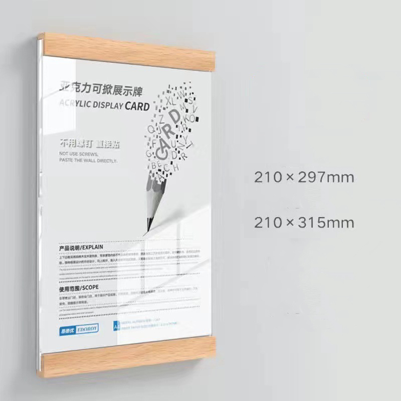 Multi-Function Acrylic Magnetic Wall Photo Display Frame A4 For ...