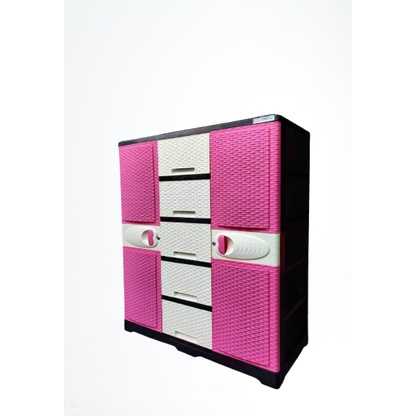 Super Rattan Dual Cabinet/Wardrobe/Clothes Organizer | Lazada PH