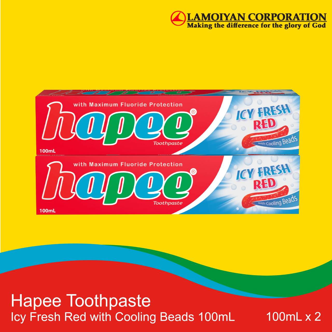 Hapee Icy Fresh Red with Cooling Beads 100mLx2 | Lazada PH