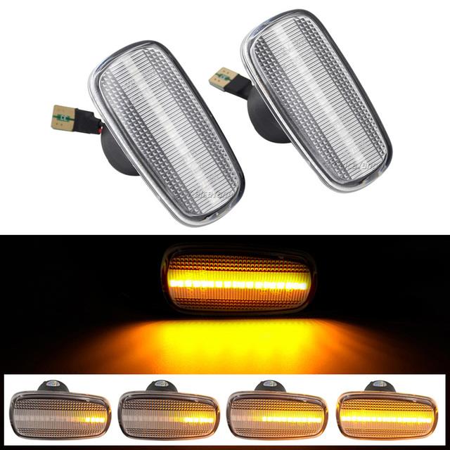 Pair Dynamic Led Front Fender Side Marker Light Turn Signal Lamp For ...