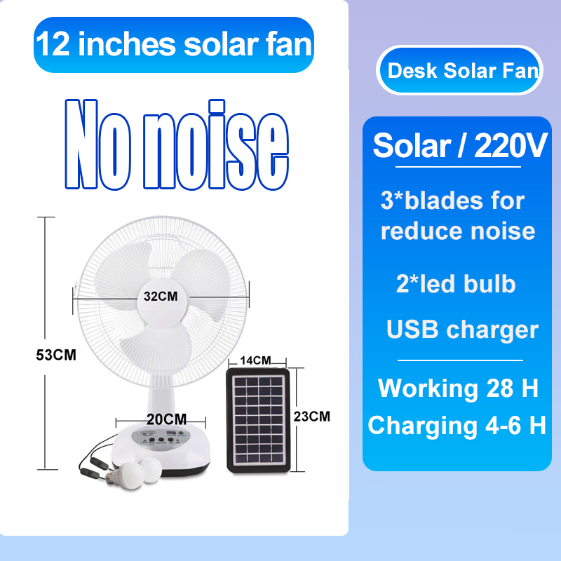 100%FreeShipping solar wall fan with light rechargeabl solar electric ...