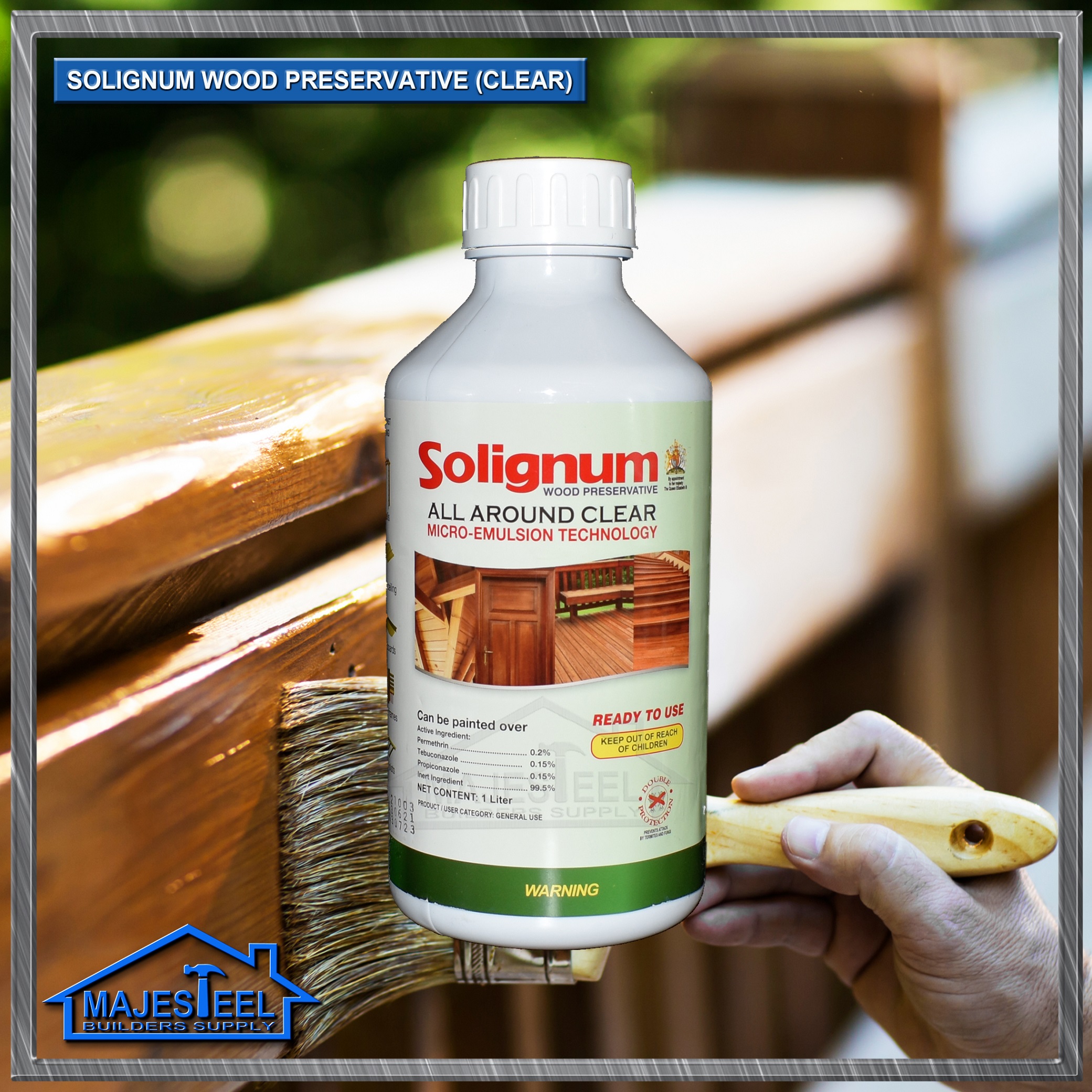 Solignum Wood Preservatives All Around CLEAR | BROWN (1LITER ...