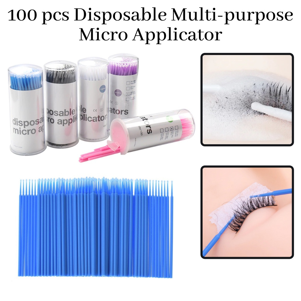 Regular Fine and Ultra Fine Eyelash Micro Applicators for Eyelash Extension Application Random ...