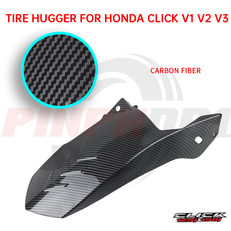 E&M Motorcycle Rear Tire Hugger For Click V1/V2/V3 Mud Guard Tire ...