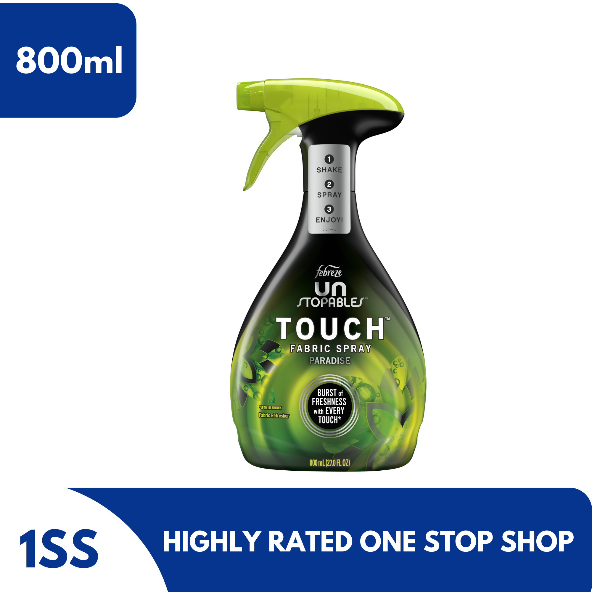 Febreeze Unstoppable Touch Fabric Spray Paradise, 800ml | Lazada PH
