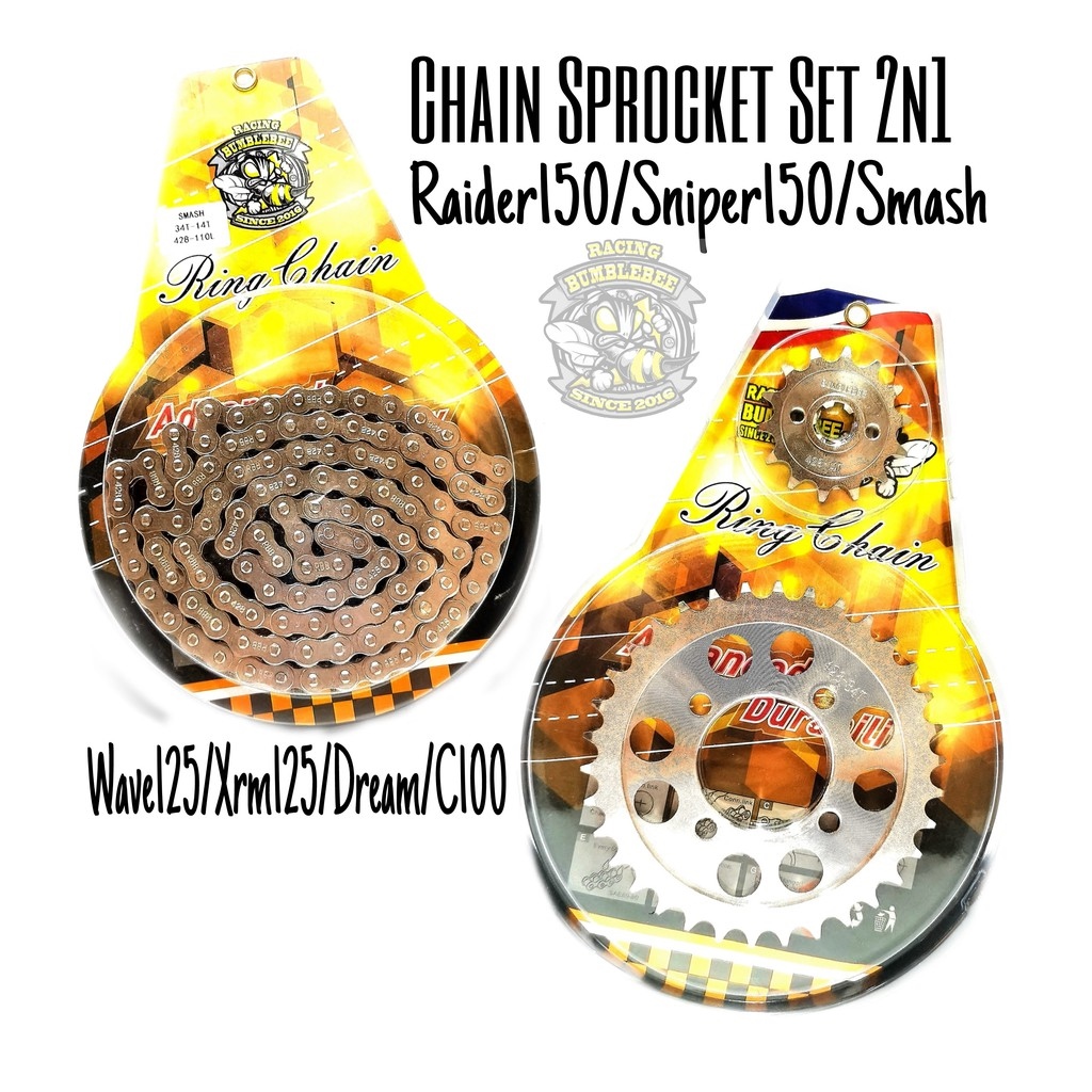 Chain Sprocket Set raider 150/ SSS chrome RACING BUMBLEBEE | Lazada PH