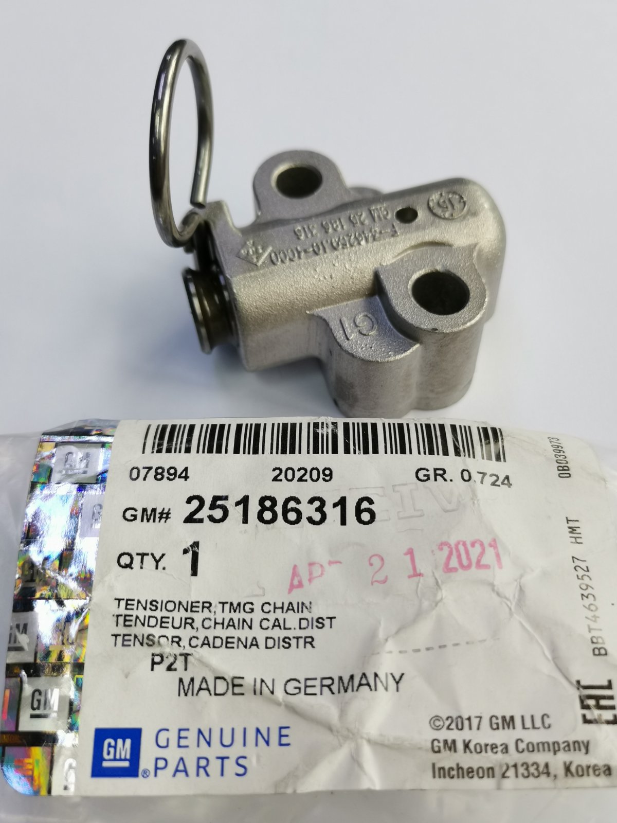 GM Timing Chain Tensioner for Chevrolet Spark 2010 - 2015 PN# 25186316 ...