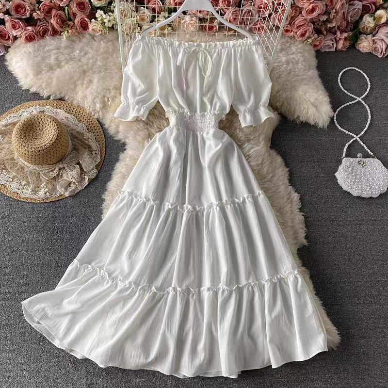 korean fashionble off shoulder dress for women dress outfits garterized ...