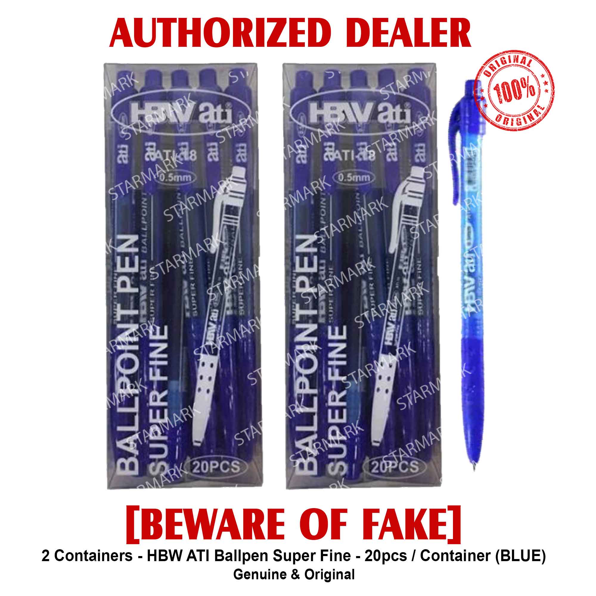 HBW ATI Ballpen Ballpens BLACK BLUE RED 0.5mm 20pcs per box Ball Pen ...