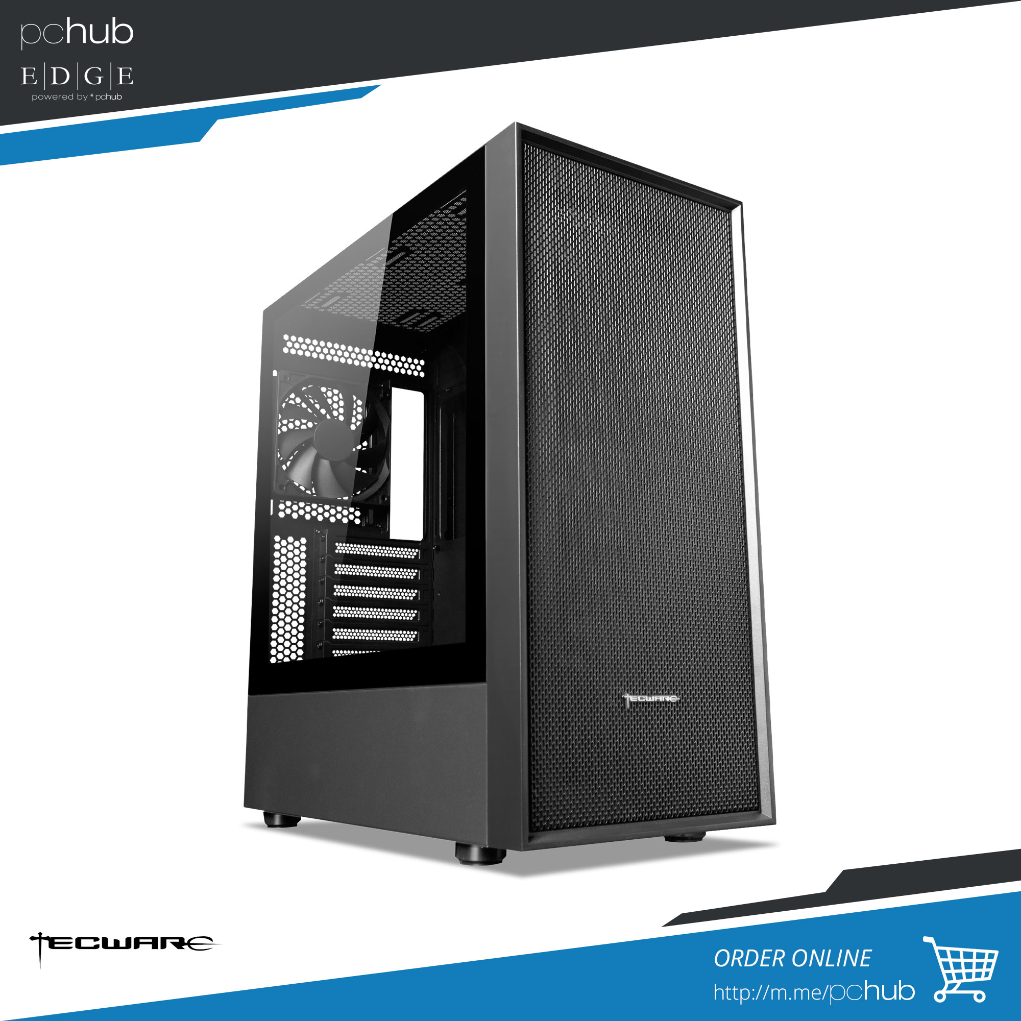 PChub | Tecware Nexus Air TG, ATX, black, 4x120mm | Lazada PH