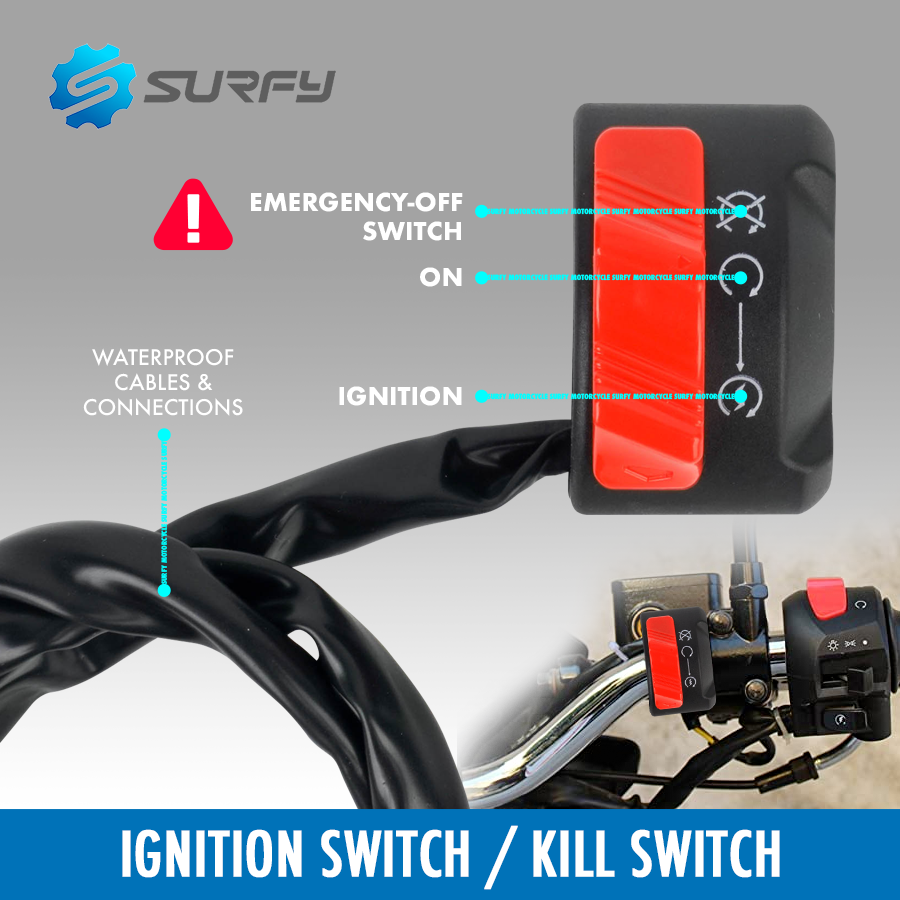 Domino Ignition Switch Kill Switch S52 On/Off Handlebar Right Side ...