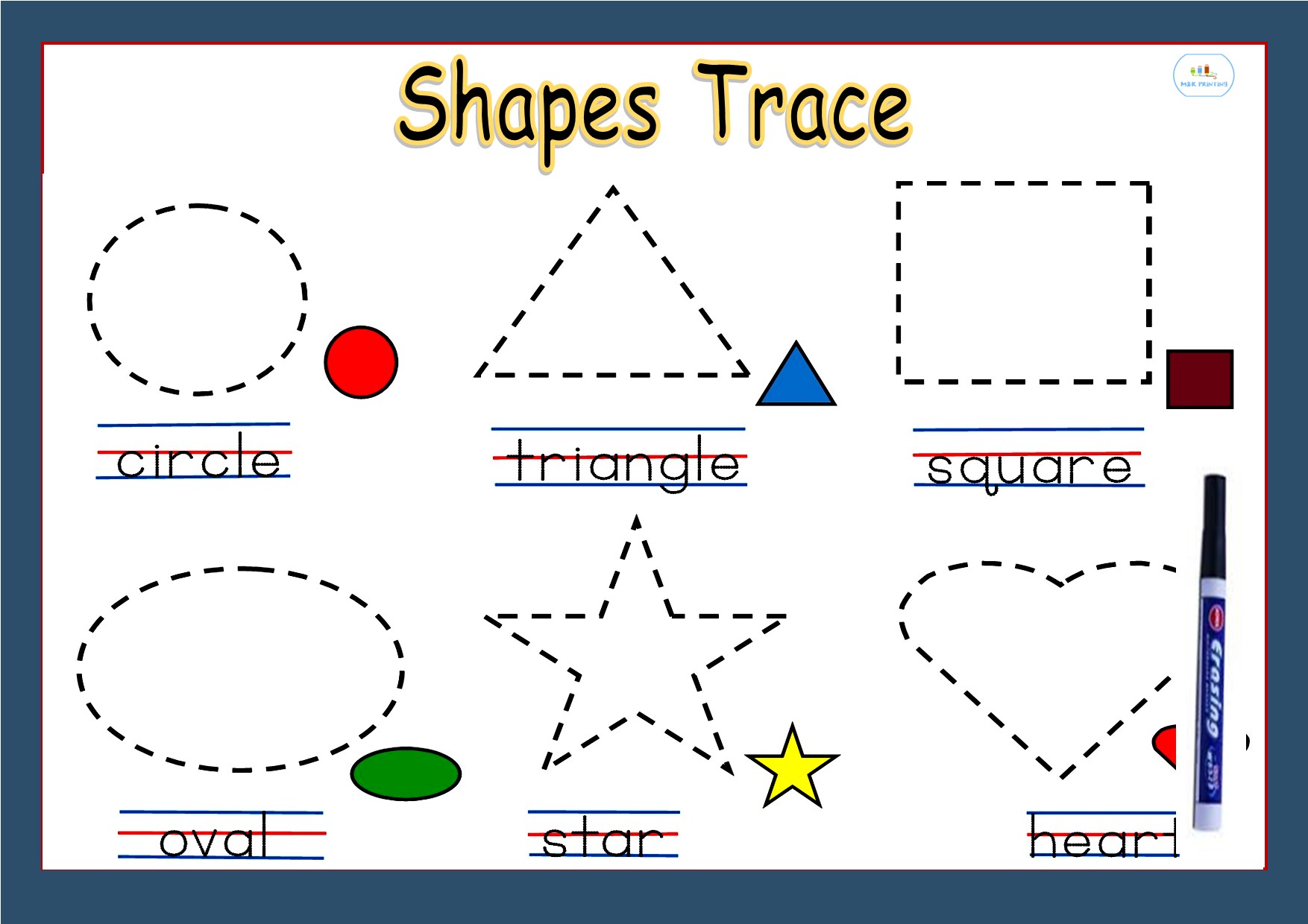 TRACING SHAPES LAMINATED CHART (A4 SIZE,PHOTOPAPER) | Lazada PH