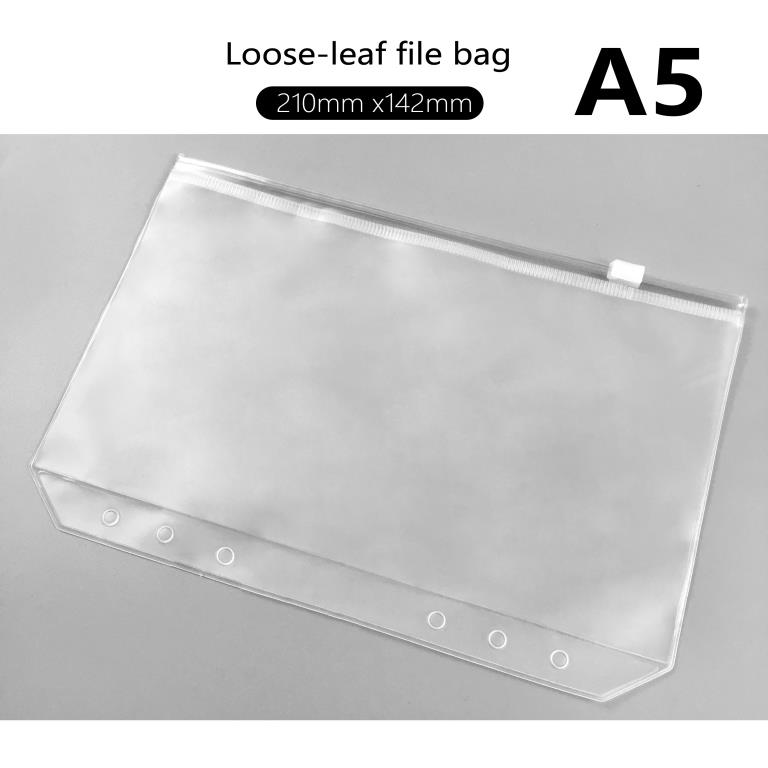 bnesos Stationary Ziplock Binder Pocket Sleeves Binder Filler Bag Loose ...
