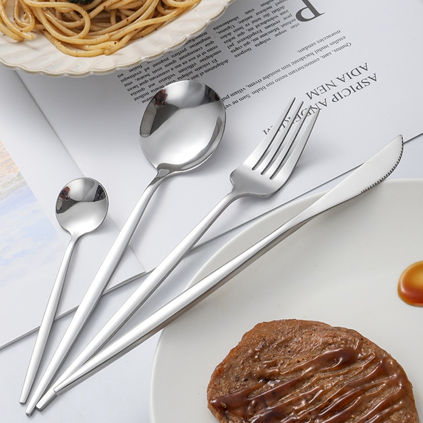 304 Stainless steel tableware gift box knife fork and spoon 24 piece ...