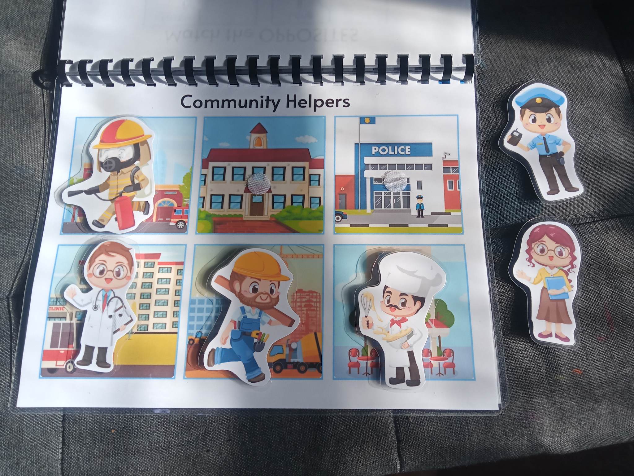 Community Helpers Interactive Busy Book Laminated Activity For Learning ...