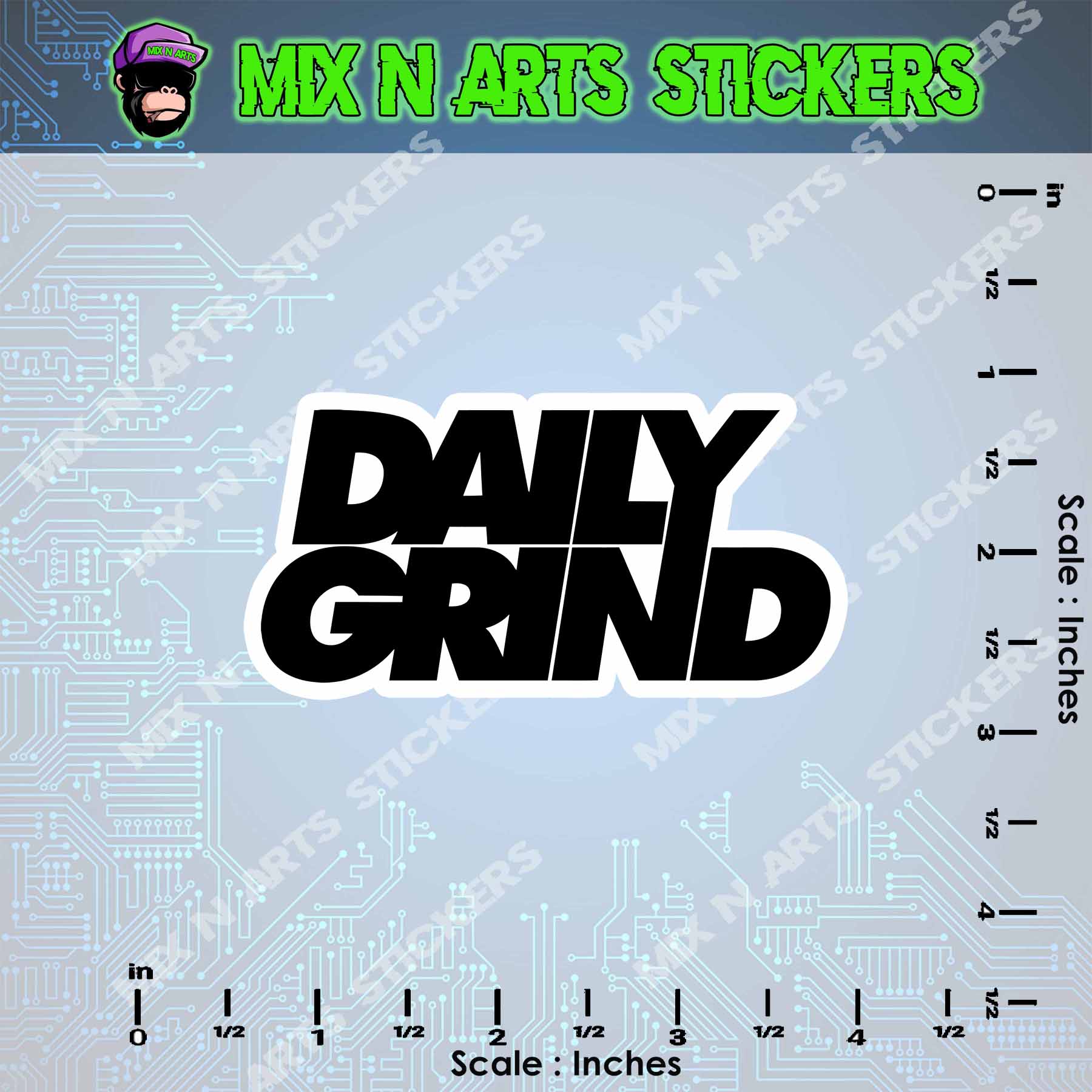 Daeng Sai4 DailyGrind Laminated Vinyl Sticker SOLD PER PIECE | Lazada PH