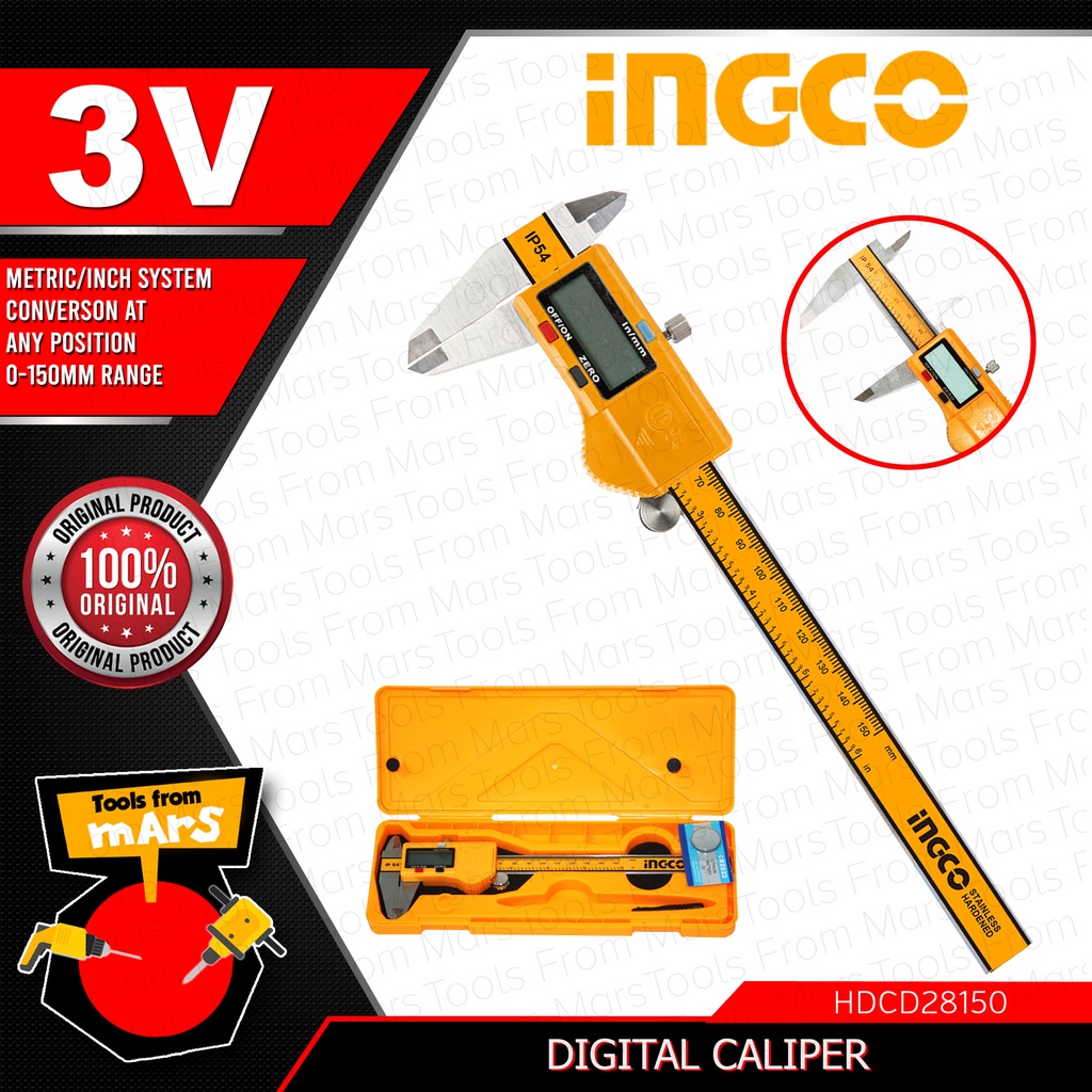 INGCO Digital Caliper 150mm 3V HDCD28150 •TFM• IHT | Lazada PH