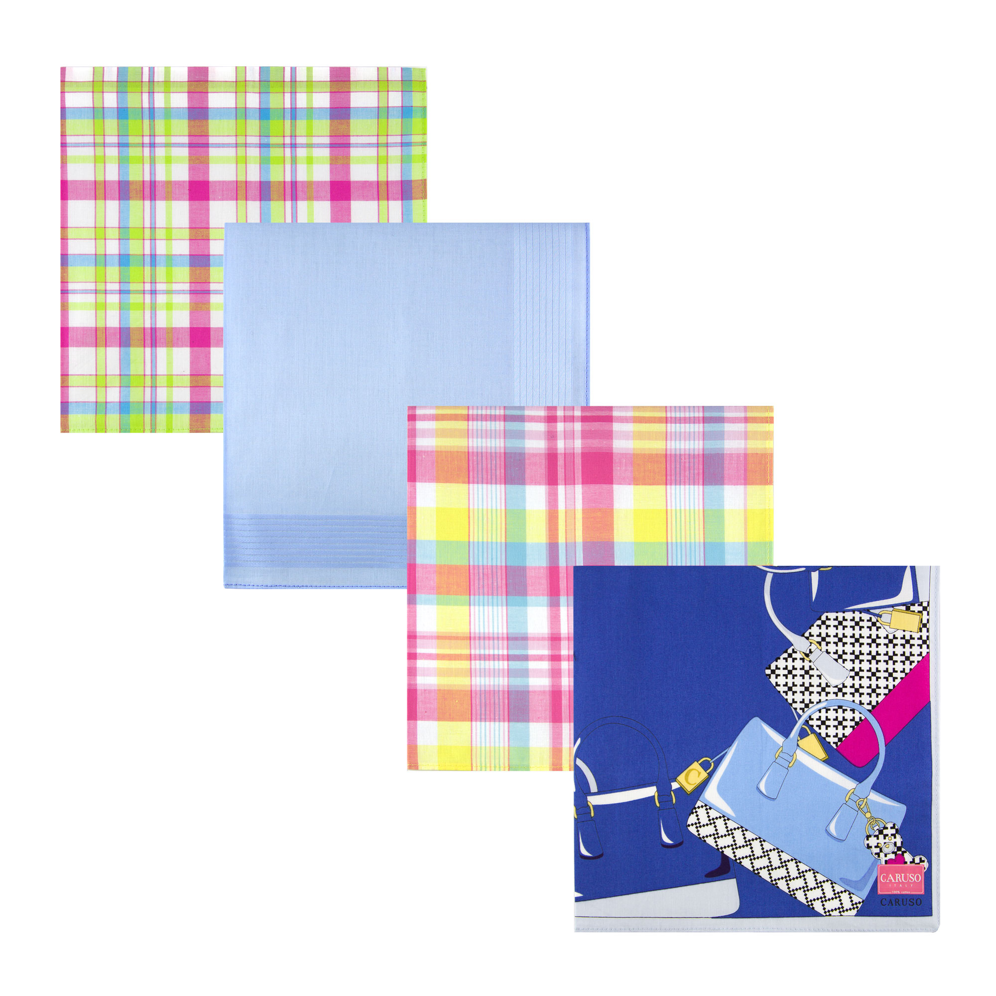 Caruso Mix-Match Handkerchief (Lady's Bag, Checkered) - set of 4 pcs ...