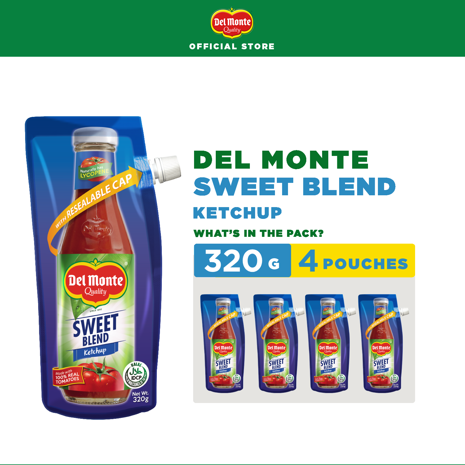 DEL MONTE Sweet Blend Ketchup with flavors that kids will love - 320g ...