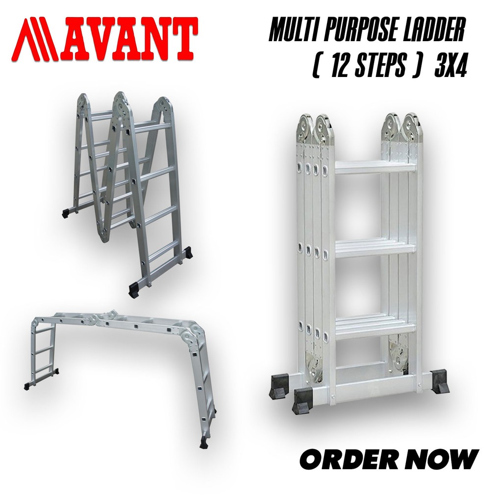 COD HIGH QUALITY MULTIPURPOSE LADDER 7IN1 FOLDING LADDER 12 Steps/16 ...